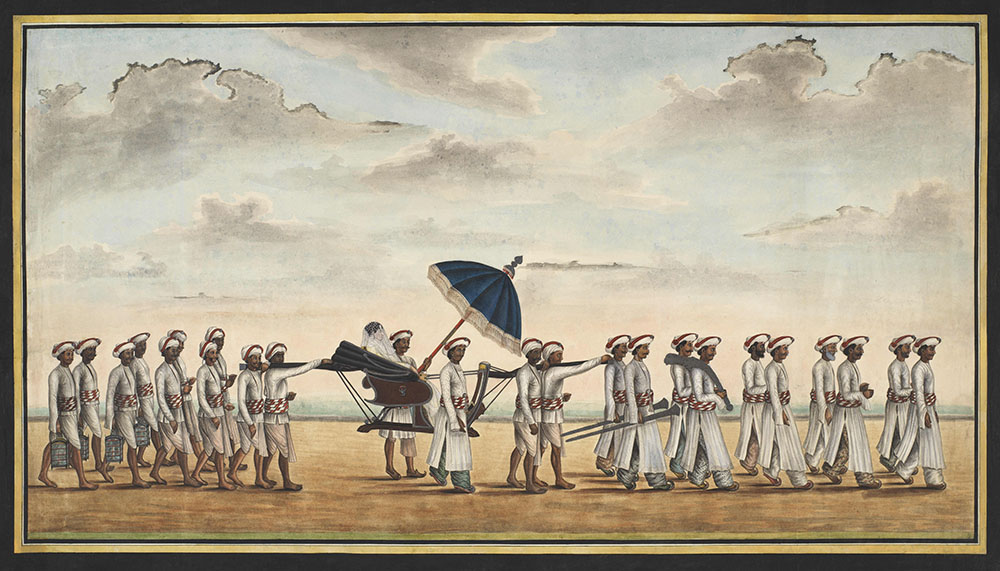 LADY NUGENT IN HER TONJON WITH A RETINUE OF TWENTY-FOUR ATTENDANTS on ...